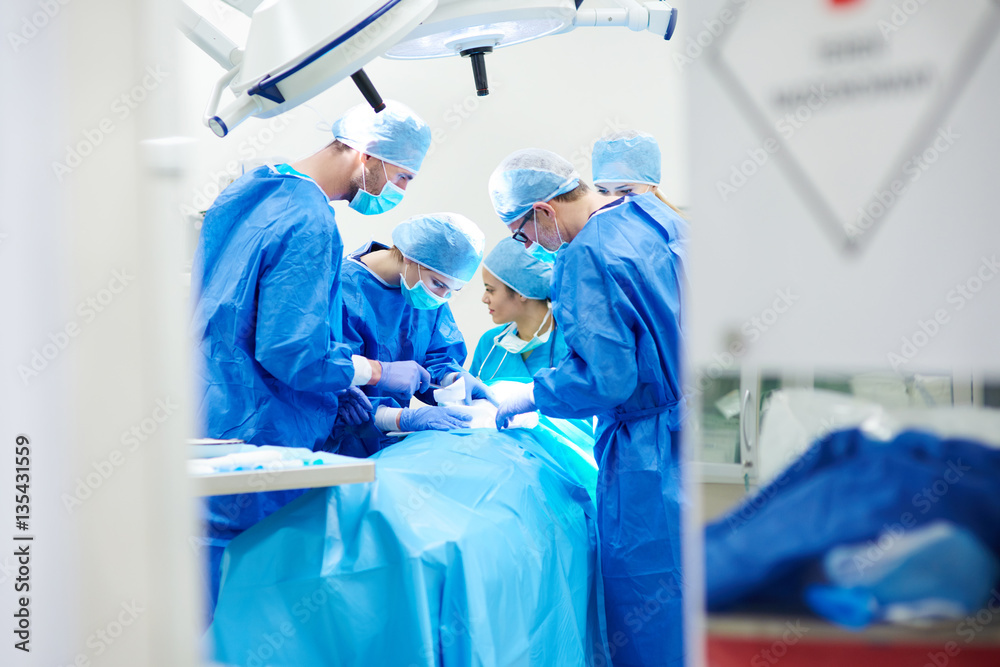 View through the window on the operating table Stock Photo | Adobe Stock