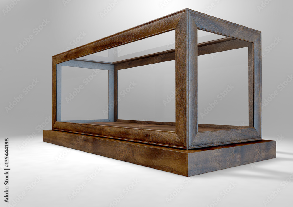 Glass Display Case Frame Horizontal Stock Illustration | Adobe Stock