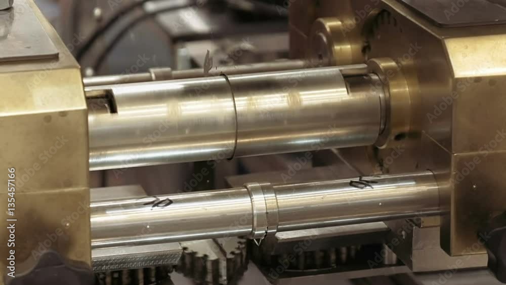 Mechanical machine equipment with rotating gear and moving parts ...