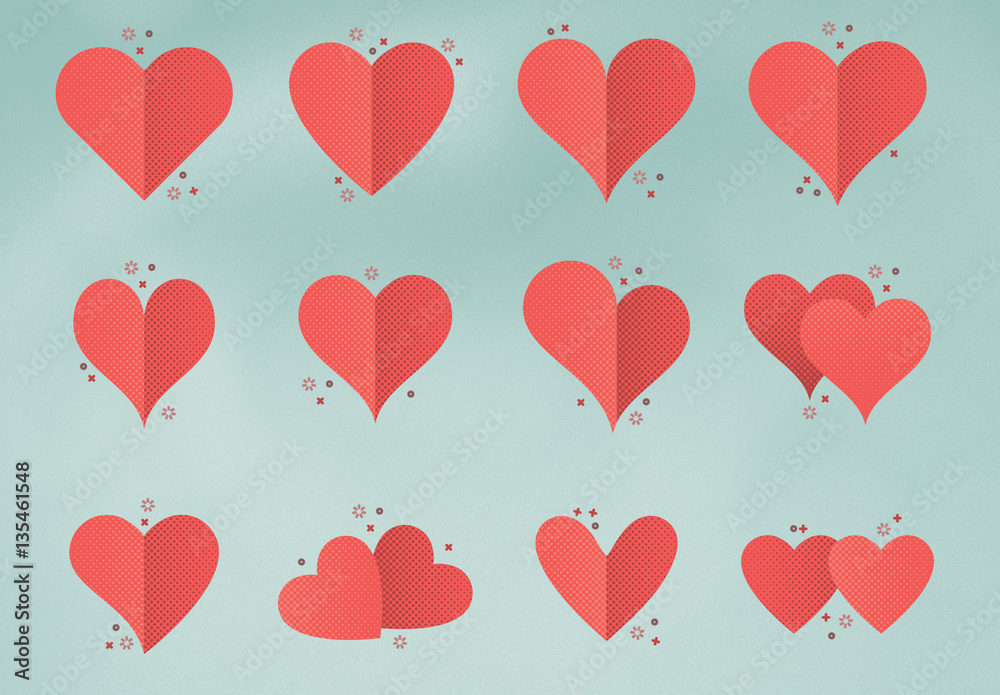 Hearts Icon Pack 1 Stock Template | Adobe Stock