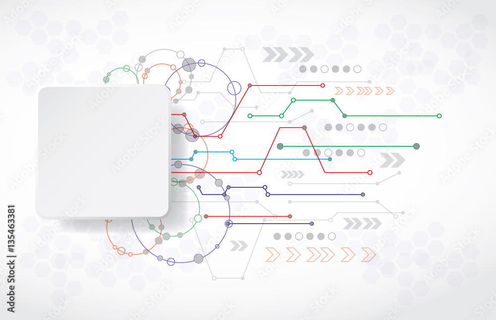 Vector infographic template. Background for hi-tech digital technology ...