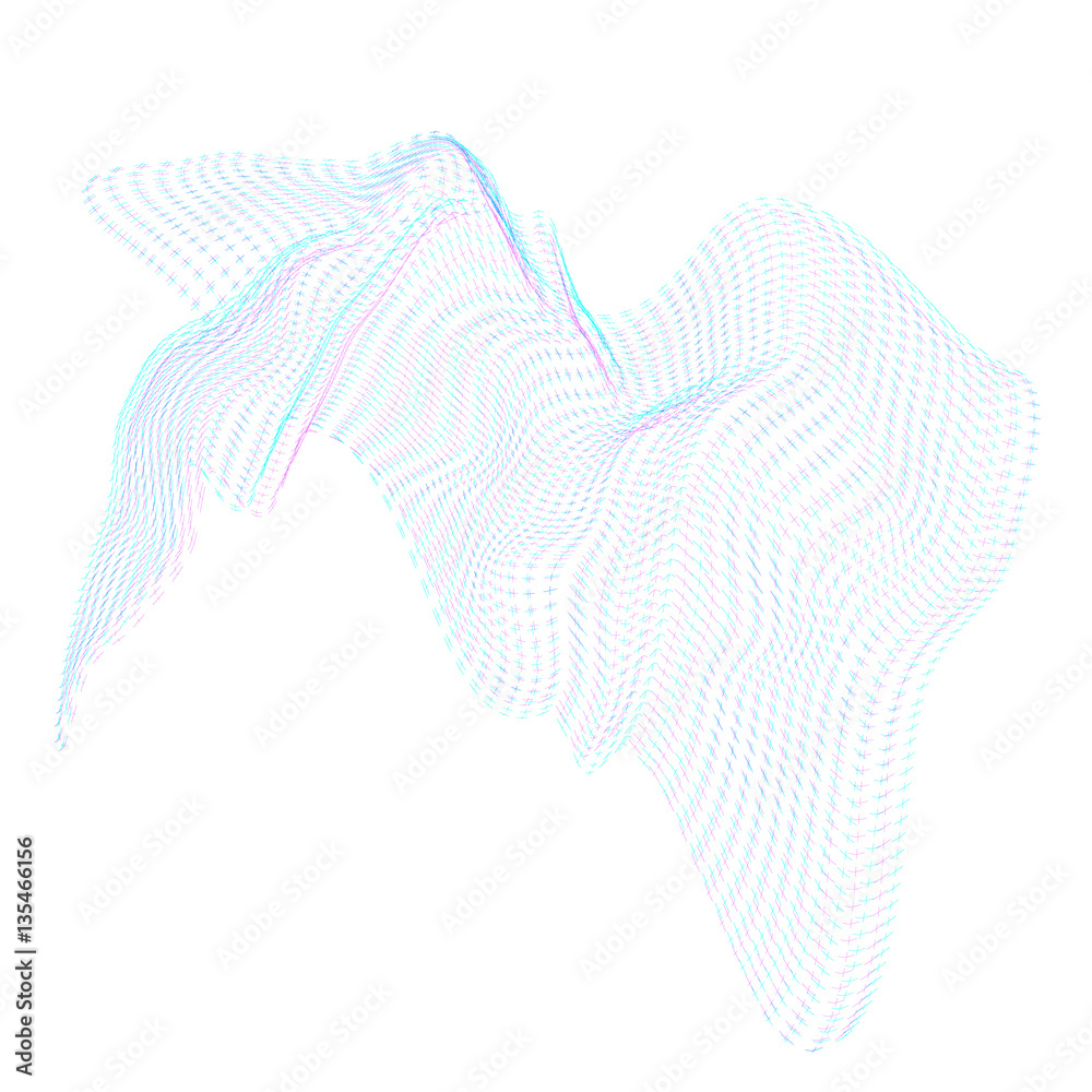 warped parametric surface shape. Stock Vector | Adobe Stock