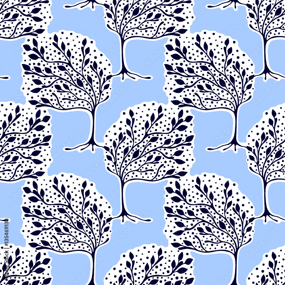 Seamless pattern, vector hand drawn repeating illustration, decorative ...