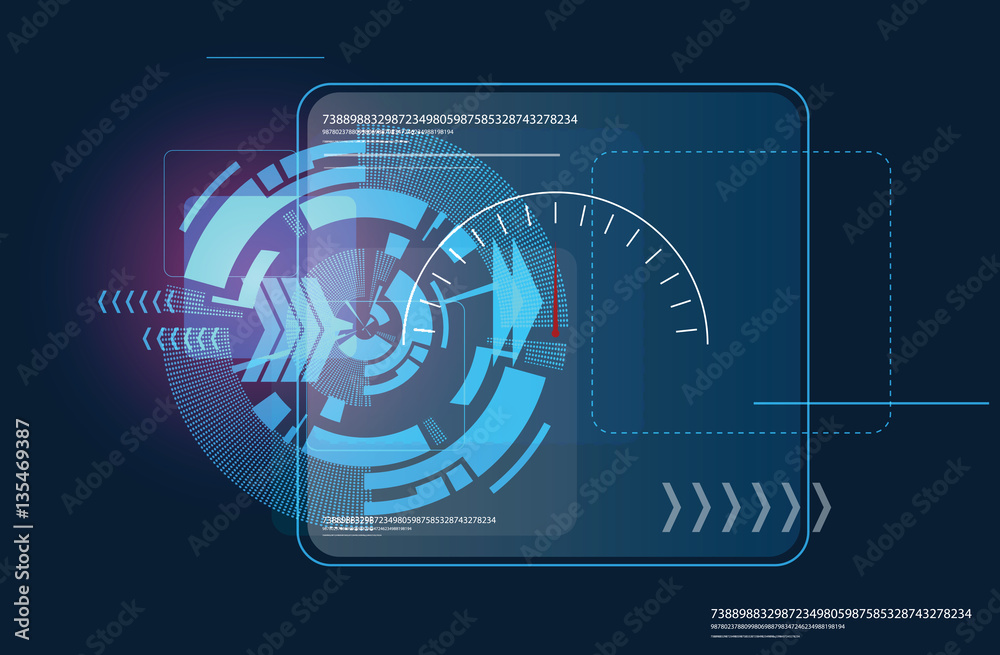 digital glass interactive analog display technology background Stock ...