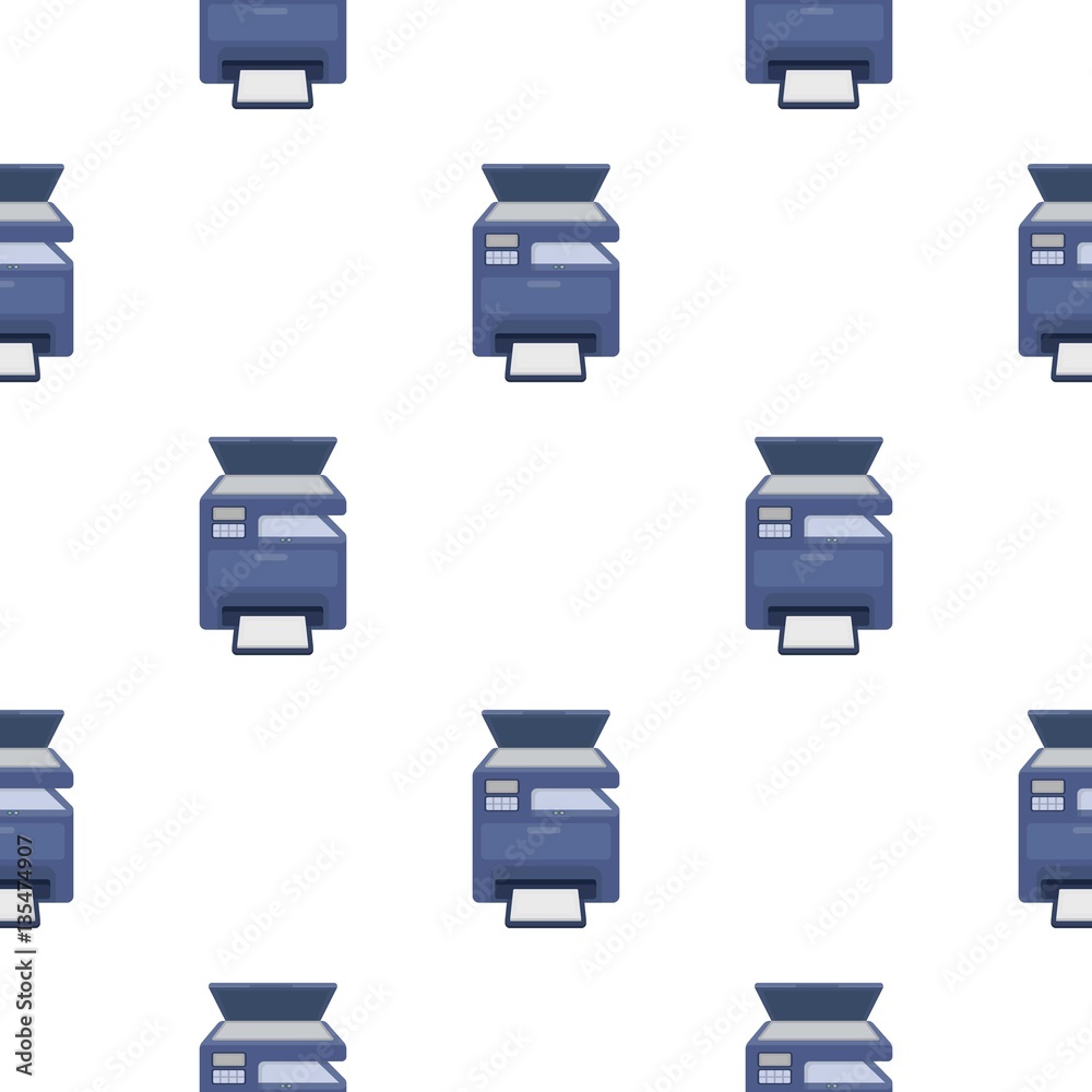 Multi-function printer in cartoon style isolated on white background ...
