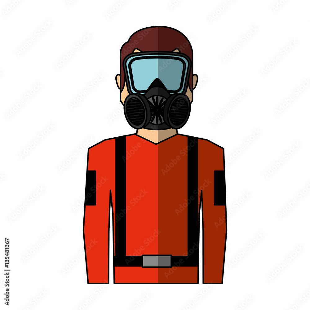 worker avatar with safety suit vector illustration design Stock Vector ...