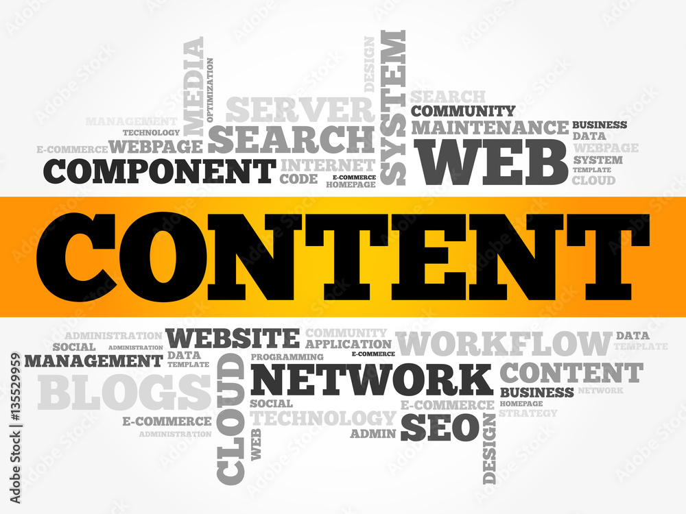 Content word cloud, technology business concept background Stock Vector ...