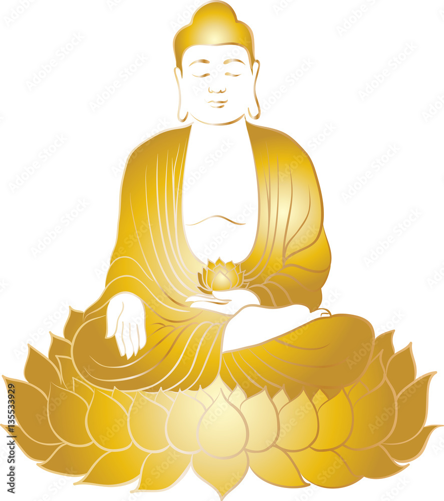Gautama Buddha Gold Statue