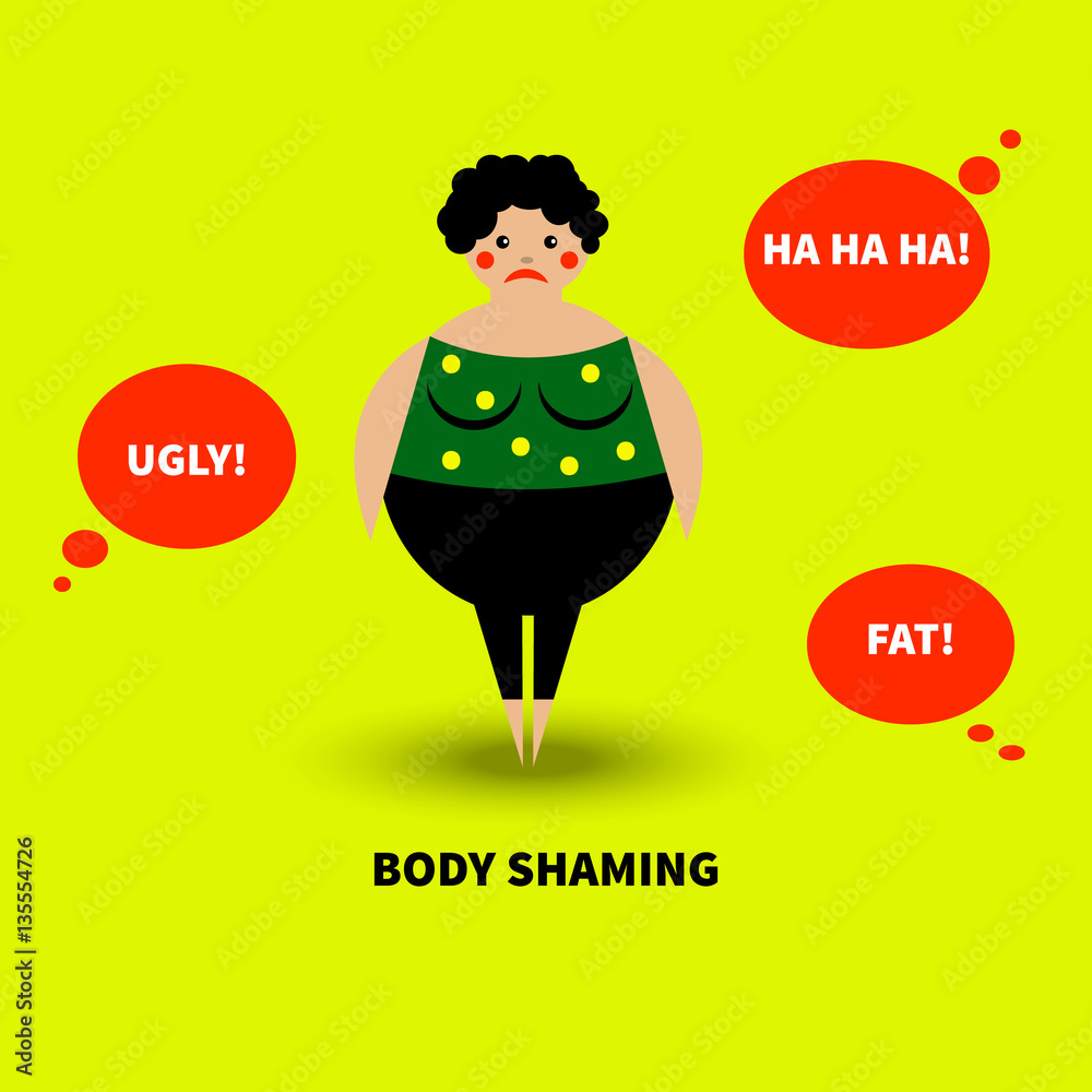 Bullying overweight women Stock Vector | Adobe Stock