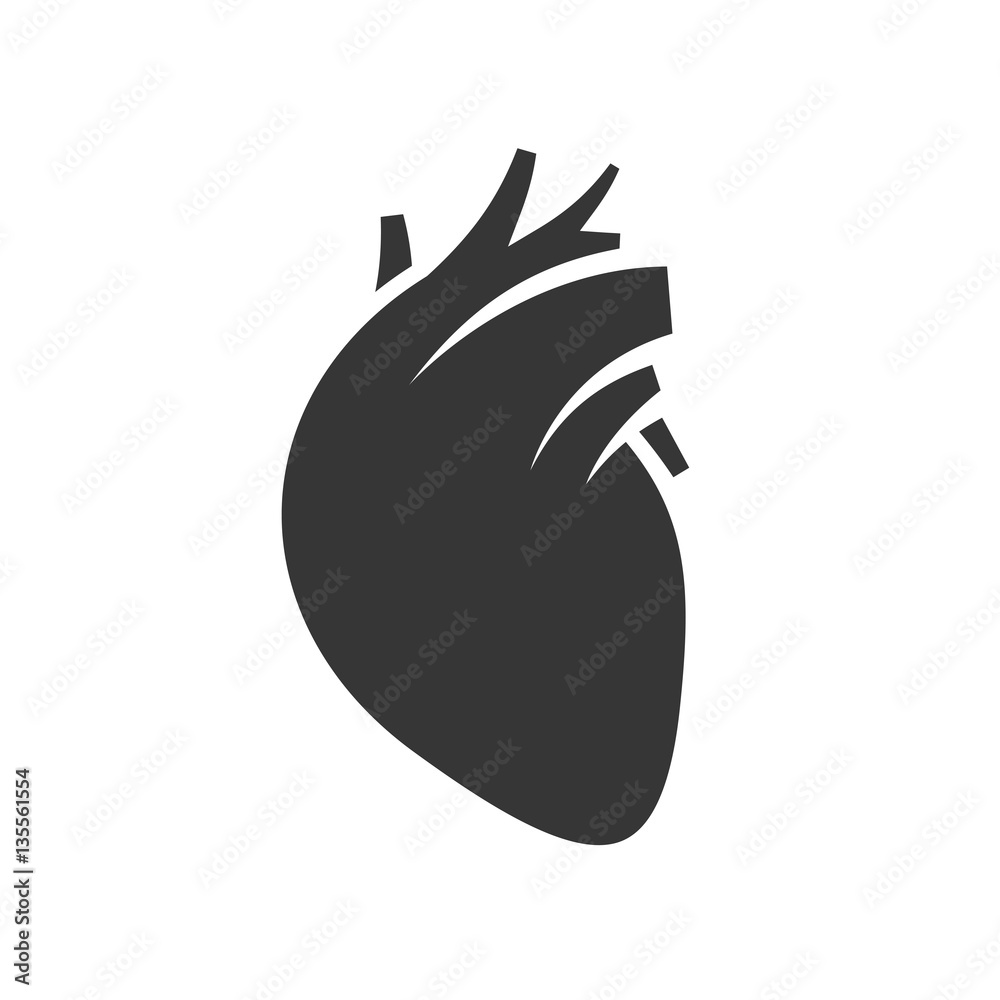 Human Heart Icon Stock Vector | Adobe Stock