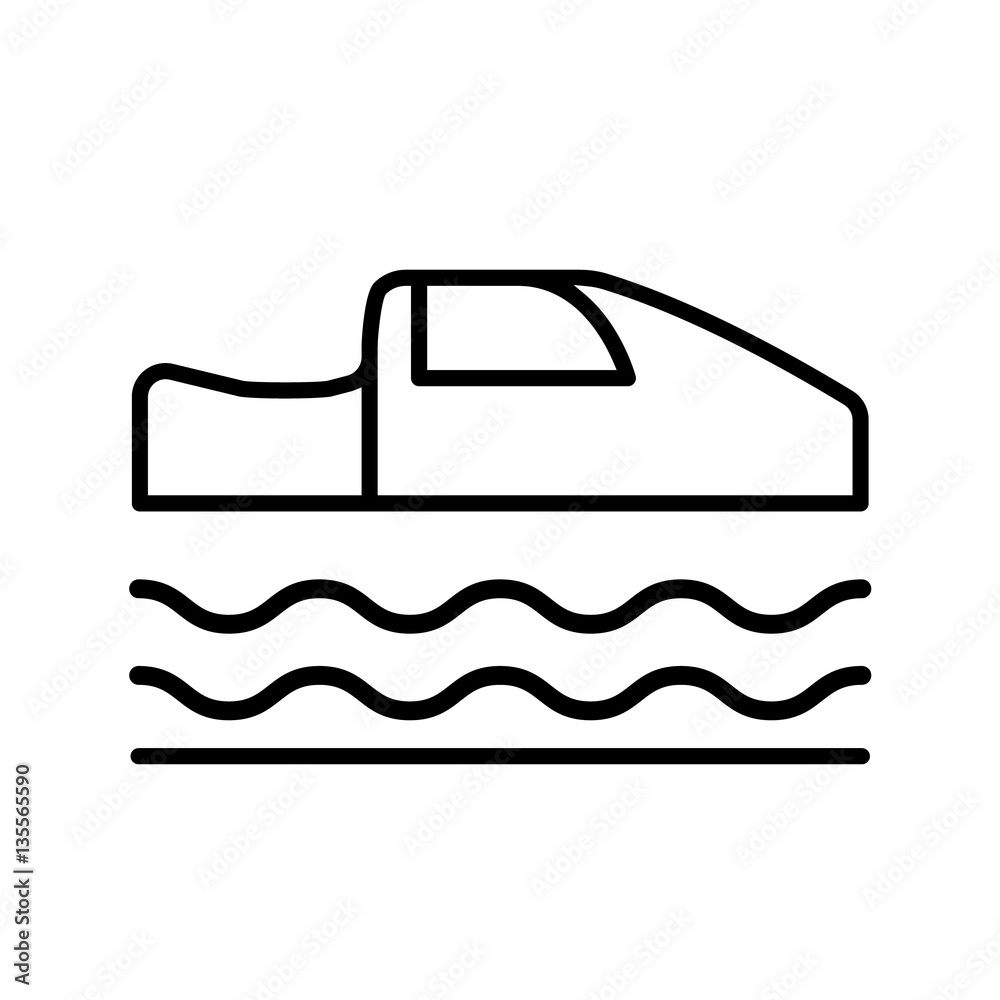 Symbol of Personal Hovercar Thin line Icon of Future Technology. Stroke ...
