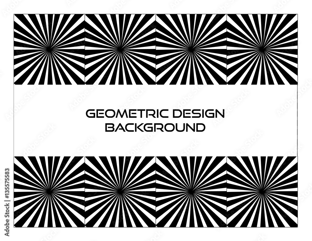 Black and white geometric design background Stock Vector | Adobe Stock