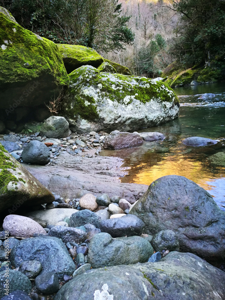 nature mountain river landscape in early spring georgia Stock Photo ...