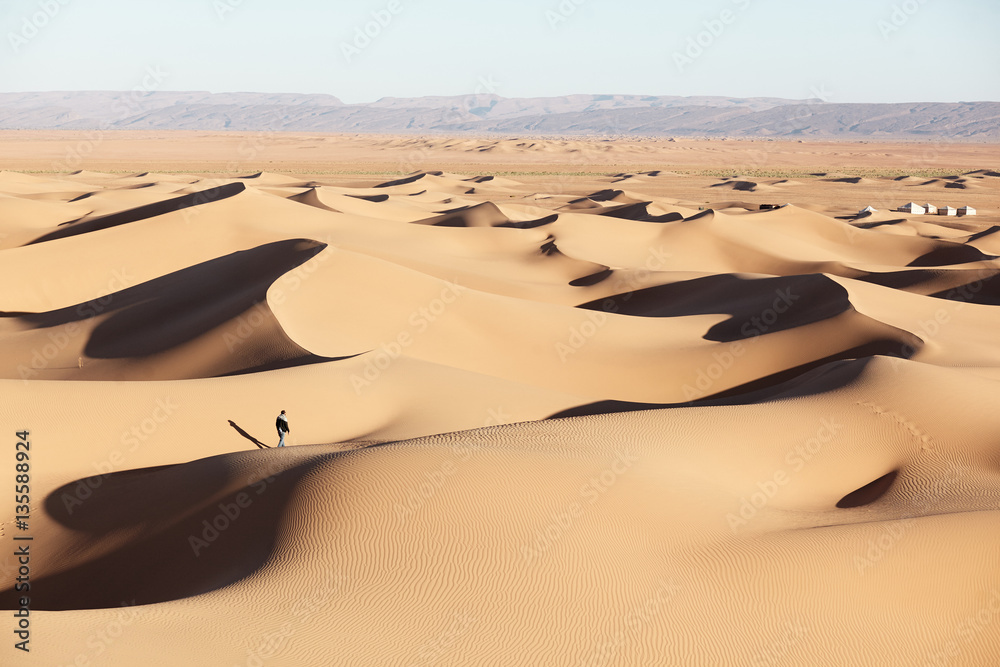 Sand dunes, Sahara Desert, Morocco, North Africa Stock Photo | Adobe Stock