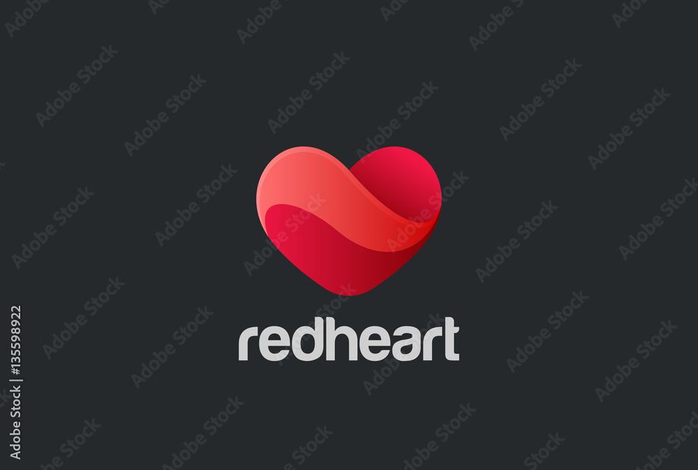 Heart Logo design vector. Valentine day love. Cardiology Medical Stock ...