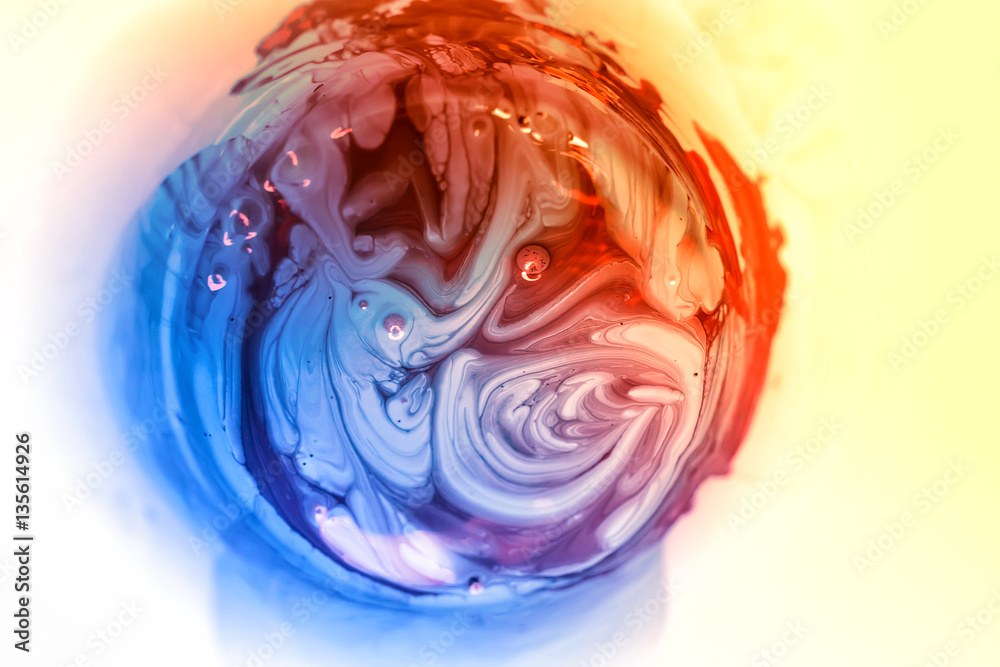 mix colors in a glass with water Stock Photo | Adobe Stock