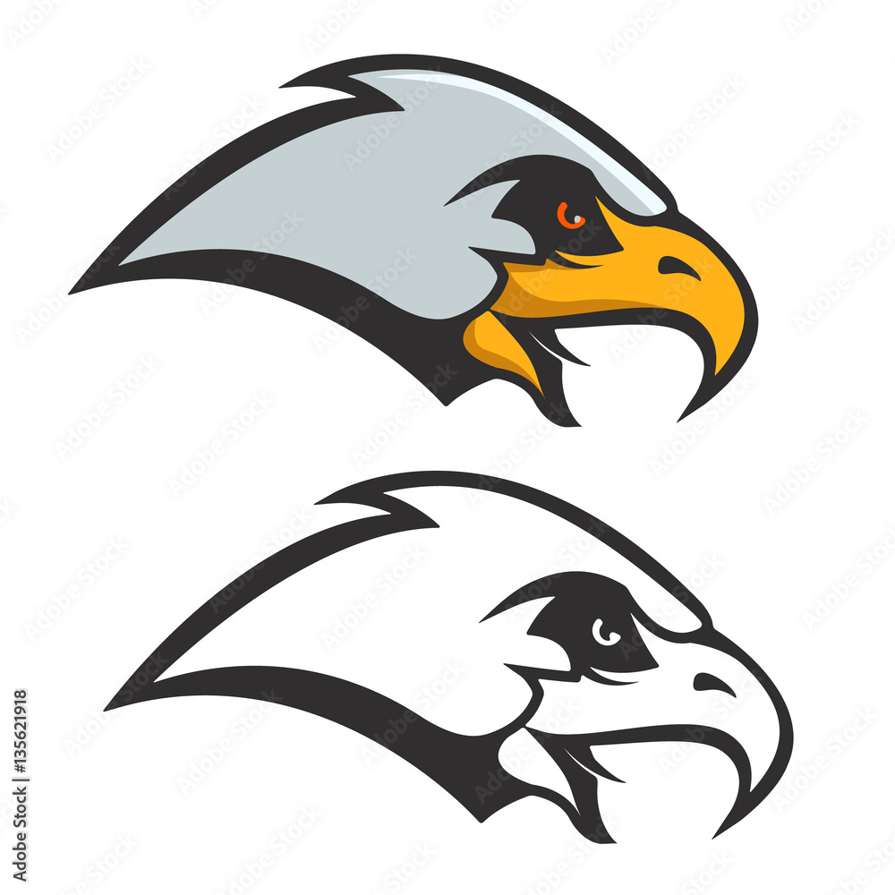 Eagle head icon isolated on white background. Vector design elem Stock ...