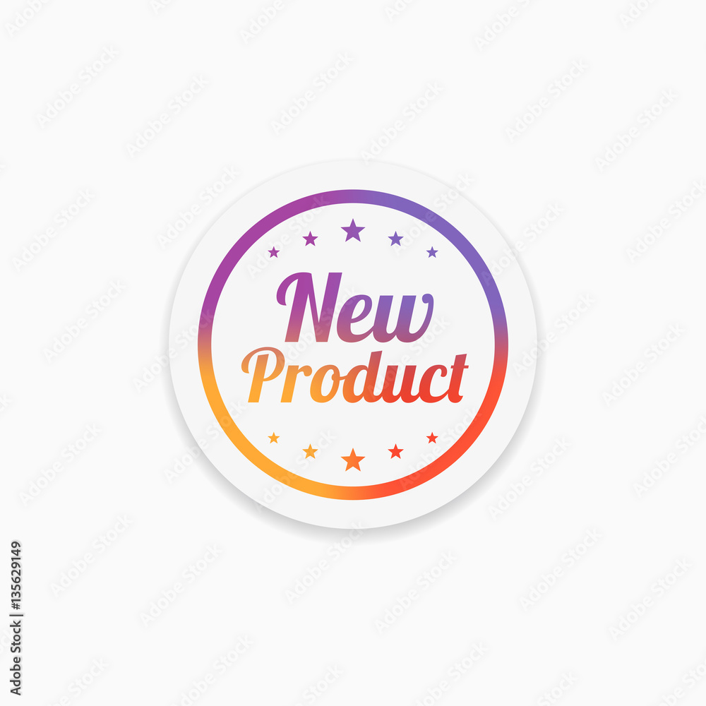 New Product Label Stock Vector | Adobe Stock