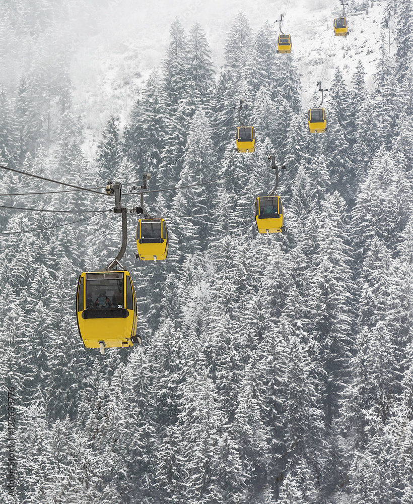 Cable Cabin Lifts Mayrhofner Bergbahnen In A Ski Resort Mayrhofen To