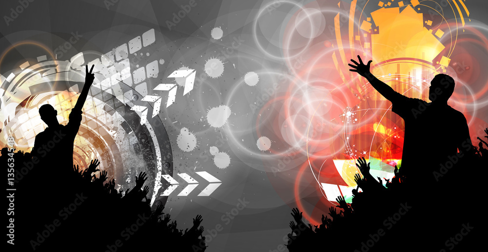 Music event background for banner or poster, vector Stock Vector ...