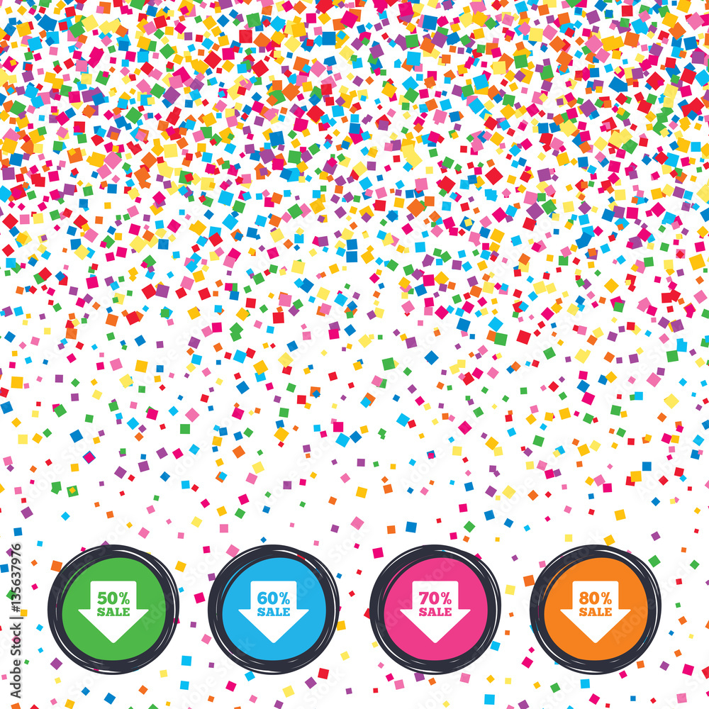 Sale arrow tag icons. Discount symbols. Stock Vector | Adobe Stock