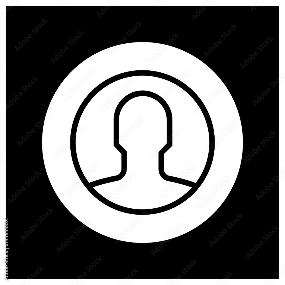 profile line vector icon Stock Vector | Adobe Stock