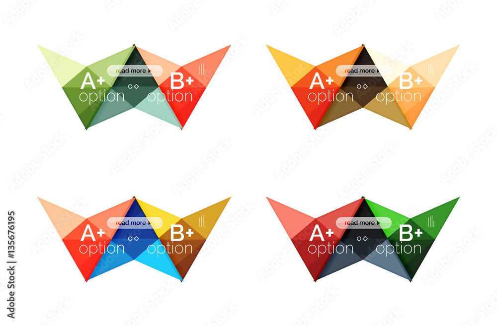Vector colorful arrow option infographics templates set Stock Vector ...