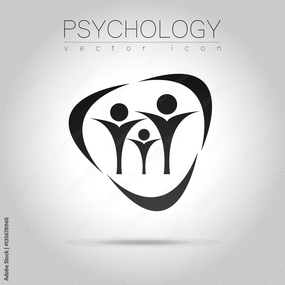 Modern people psi Sign of Psychology. Family Human. Creative style ...
