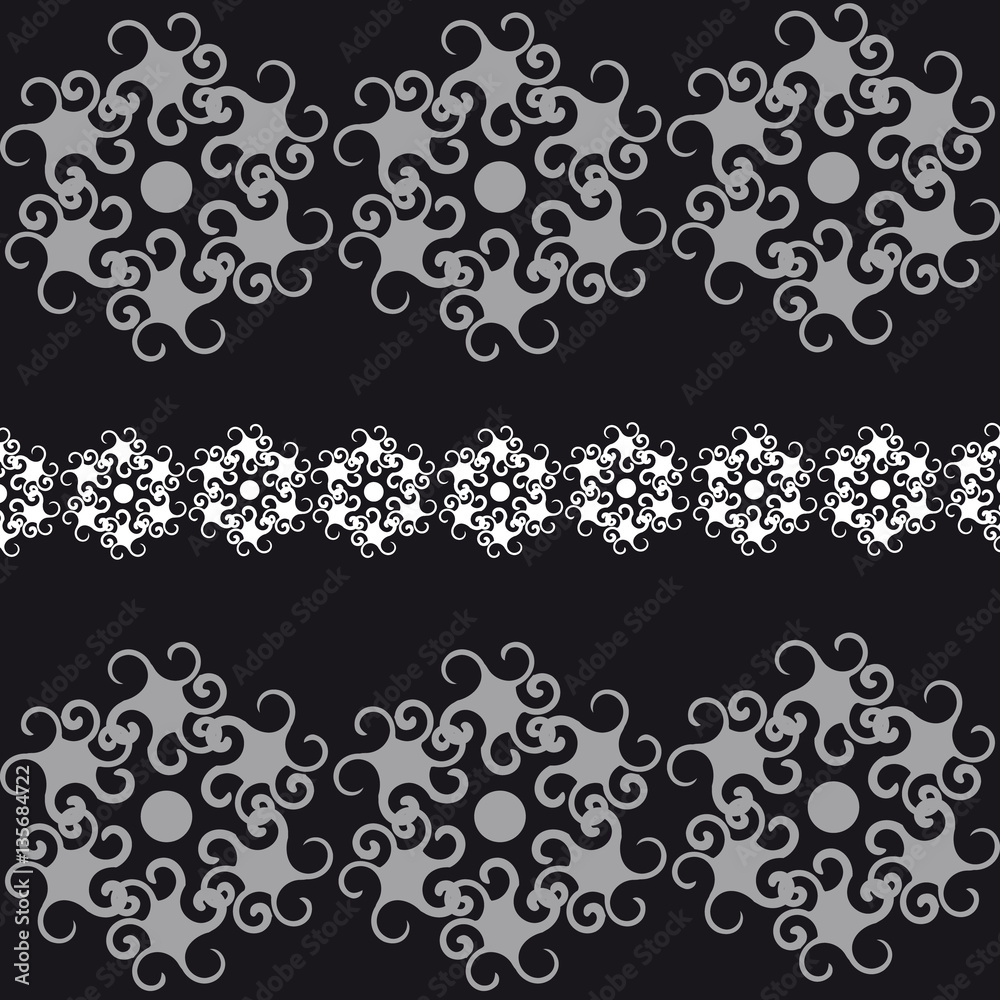 Abstract symbols on black background Stock Vector | Adobe Stock