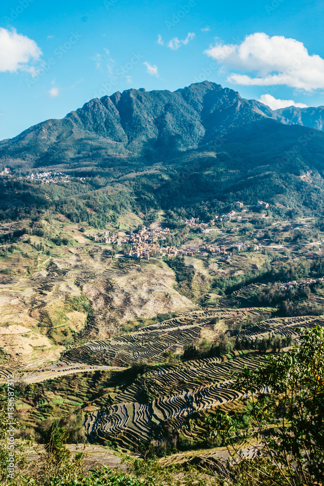 Honghe Hani Rice Terraces in Yunnan province, China. Recognized as ...