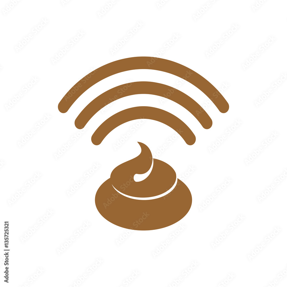 Wi-fi shit. WiFi turd. bullshit Wireless communication. bad conn Stock ...