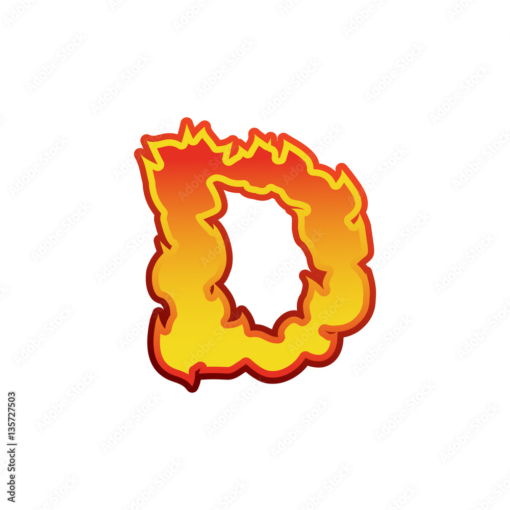 Letter D Fire
