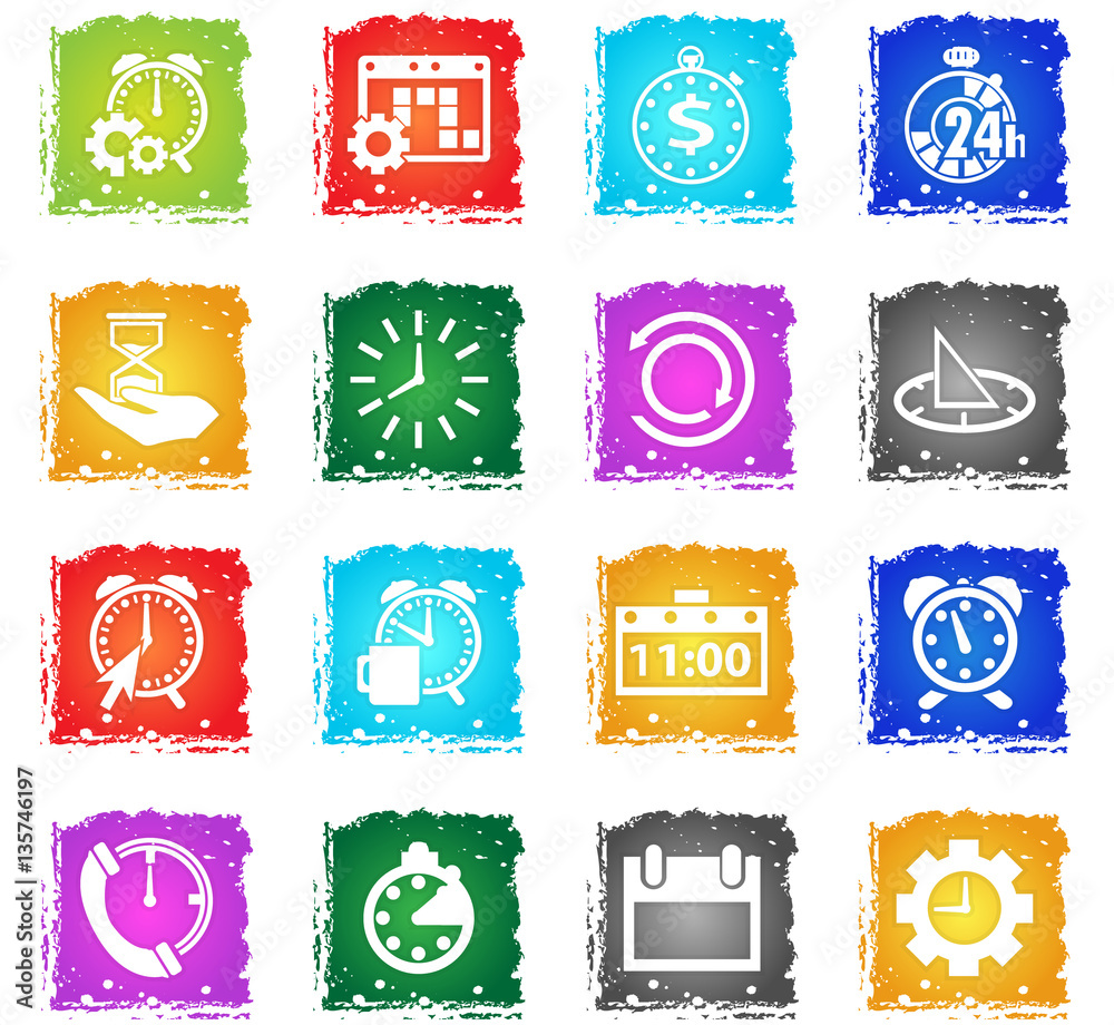 time icon set Stock Vector | Adobe Stock