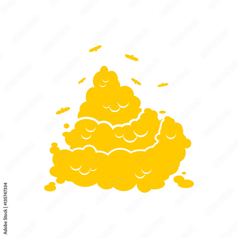 Gold shit isolated. Expensive Turd. Poop golden treasure Stock Vector ...