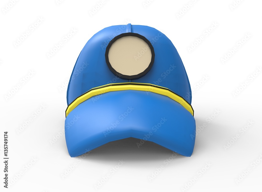 3d illustration of cartoon cap. white background isolated. icon for ...