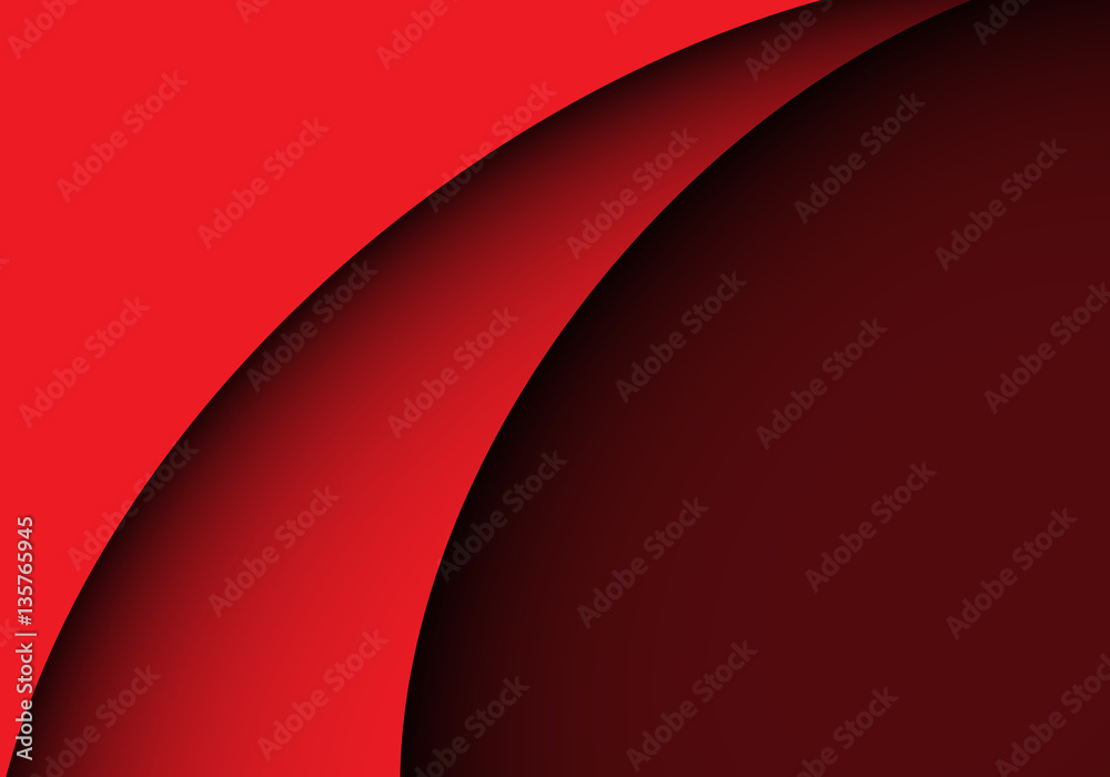 Abstract red curve shape design modern luxury background vector ...