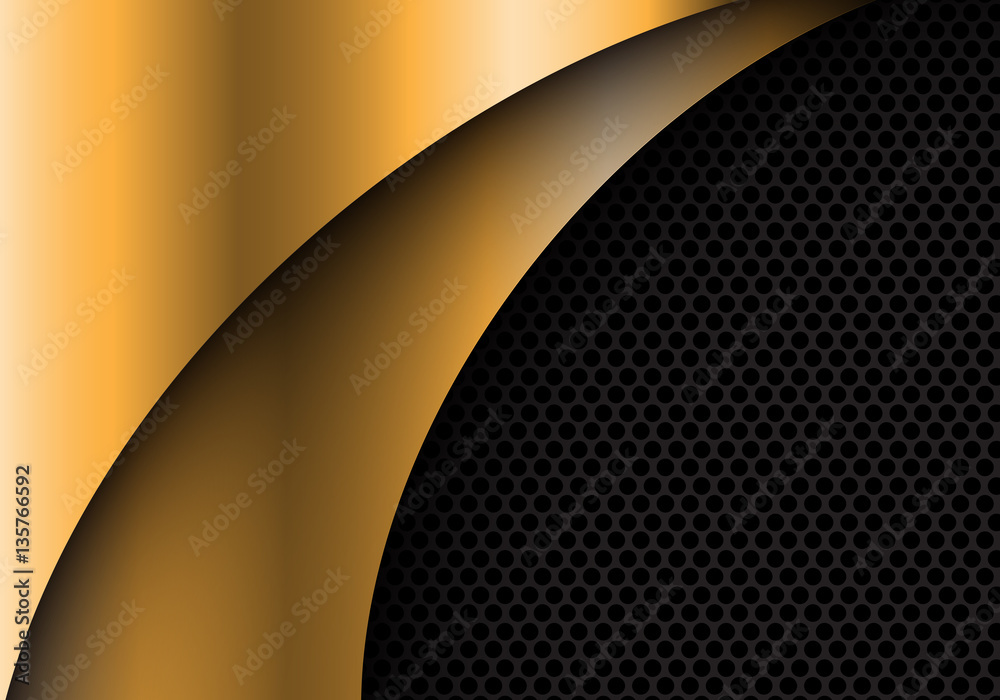 Abstract gold curve shape design modern luxury background vector ...
