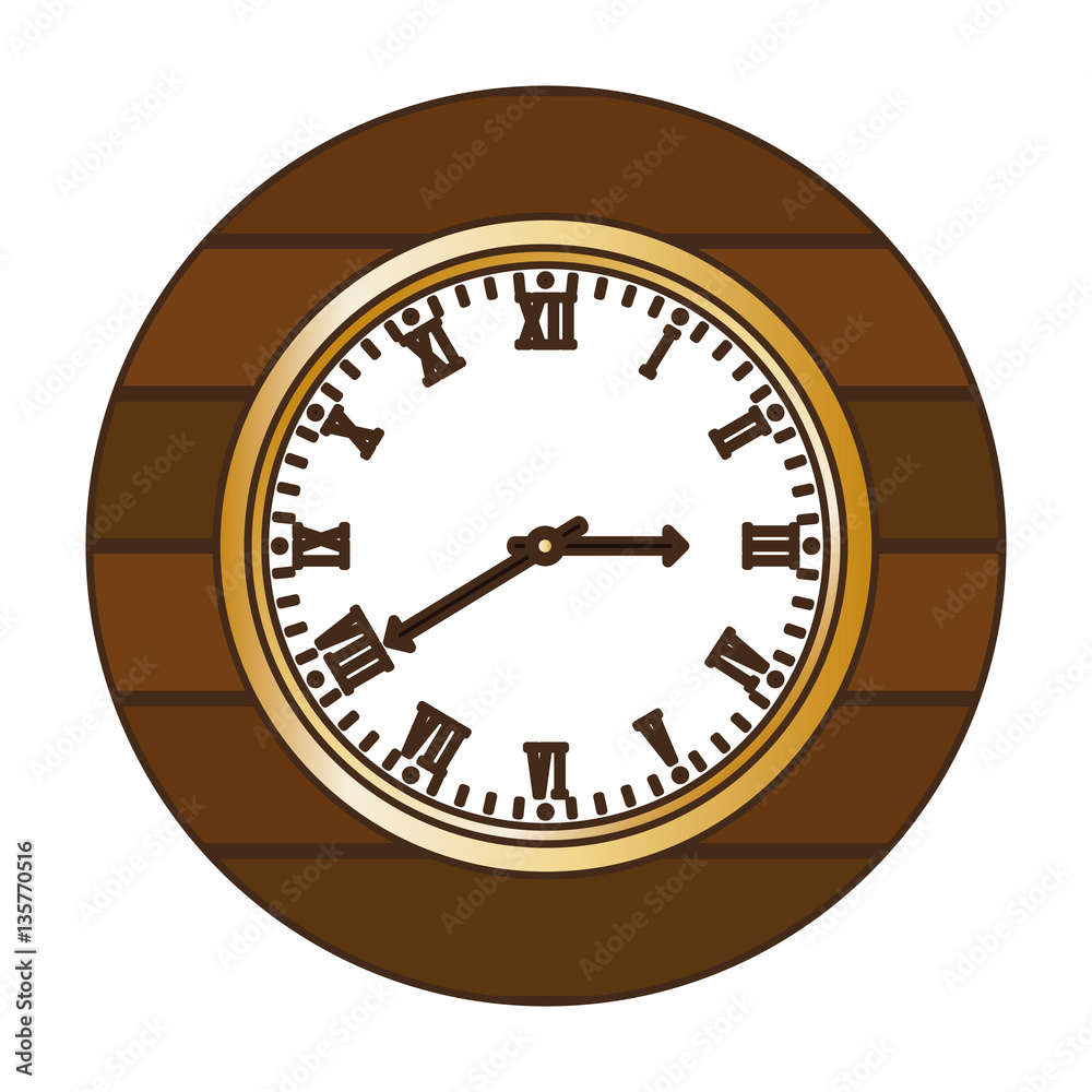 brown wall clock icon image design, vector illustration Stock Vector ...