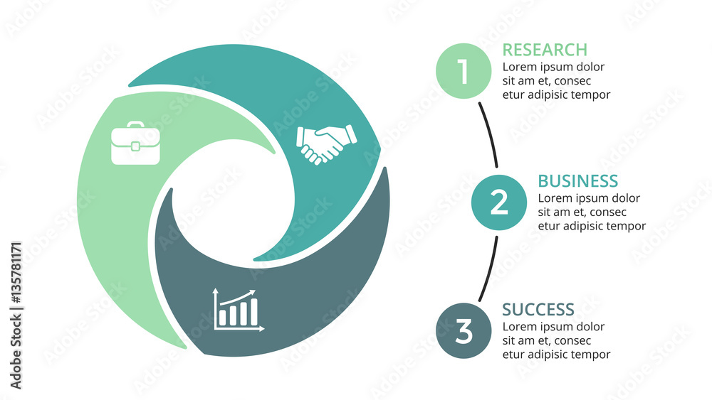 Vector circle arrows infographic, cycle diagram, graph, presentation ...