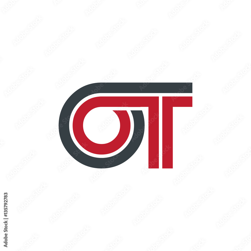 Initial Letter OT Linked Design Logo Stock Vector | Adobe Stock