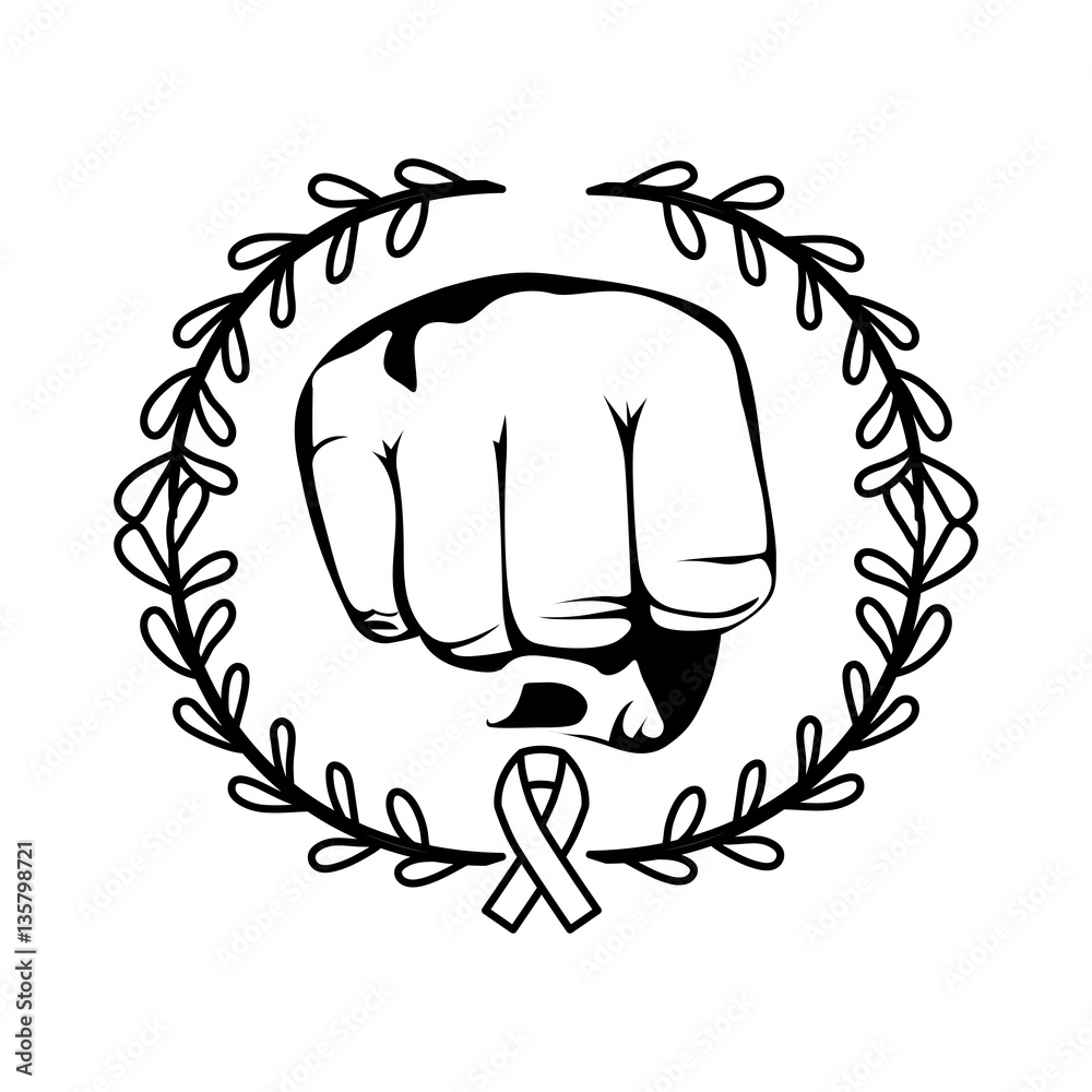 Clenched fist symbol icon vector illustration graphic design Stock ...