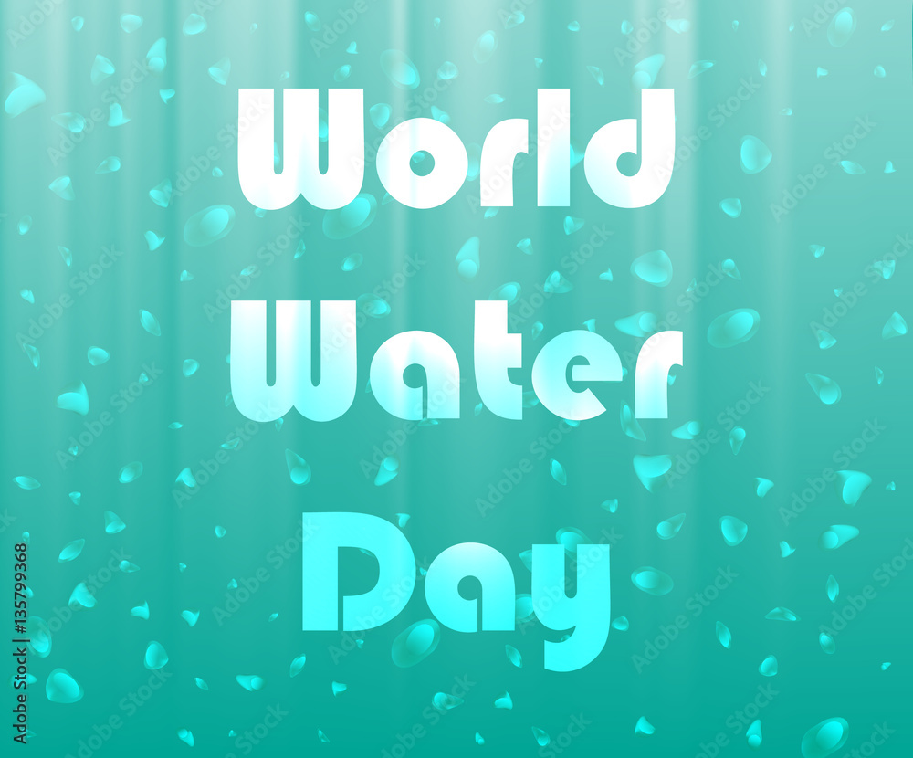 Abstract background of sunlight underwater with air bubbles and Water ...