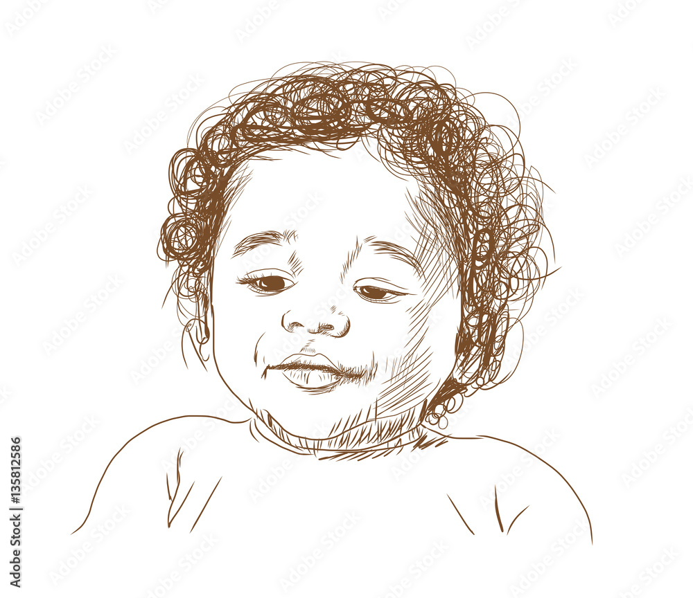 Baby Human Face Sketch