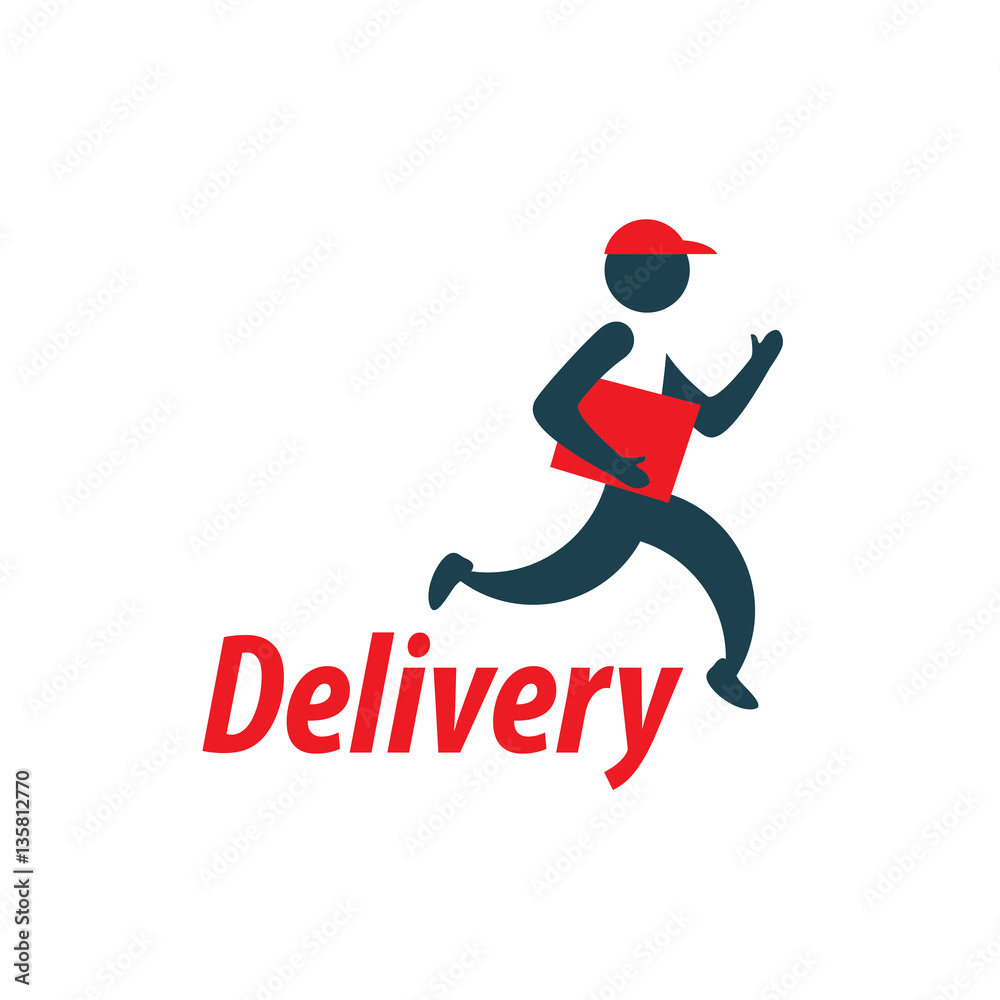 delivery vector logo Stock Vector | Adobe Stock