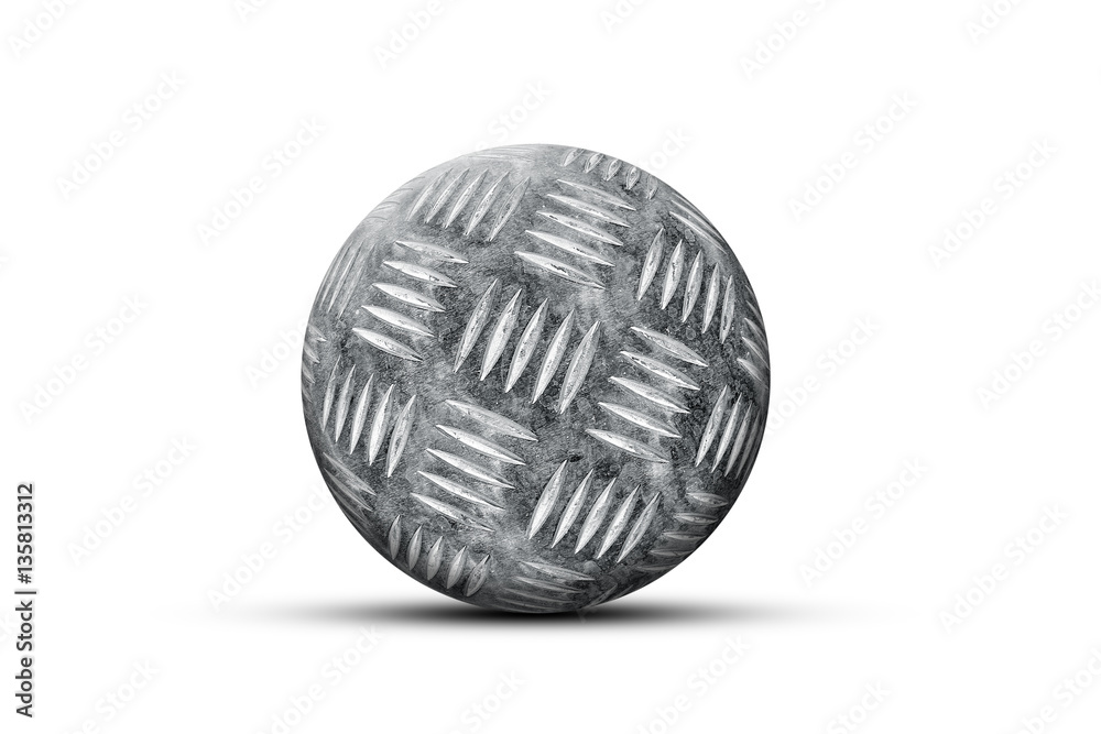 Iron metal ball isolated on white background Stock Illustration | Adobe ...