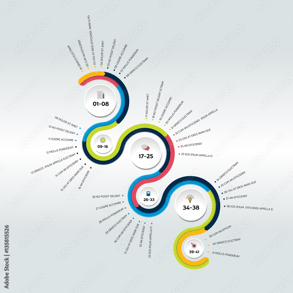 Timeline report, template, chart, scheme, step by step infographic ...