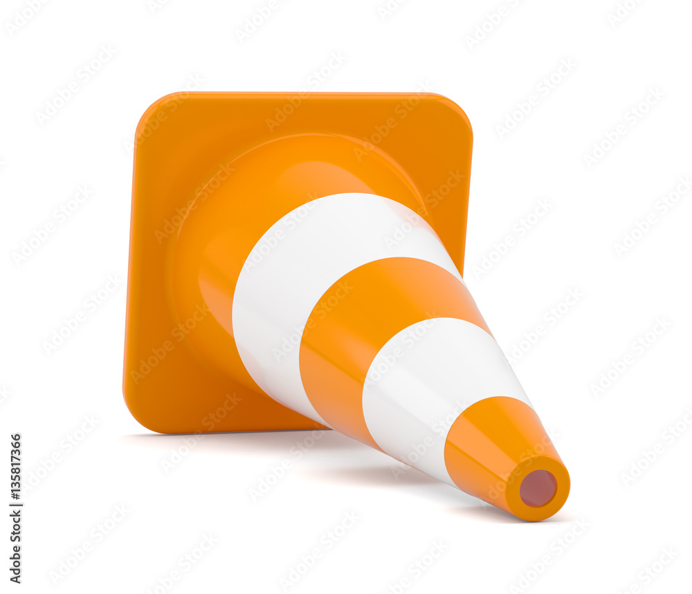 Orange traffic cone Stock Illustration | Adobe Stock