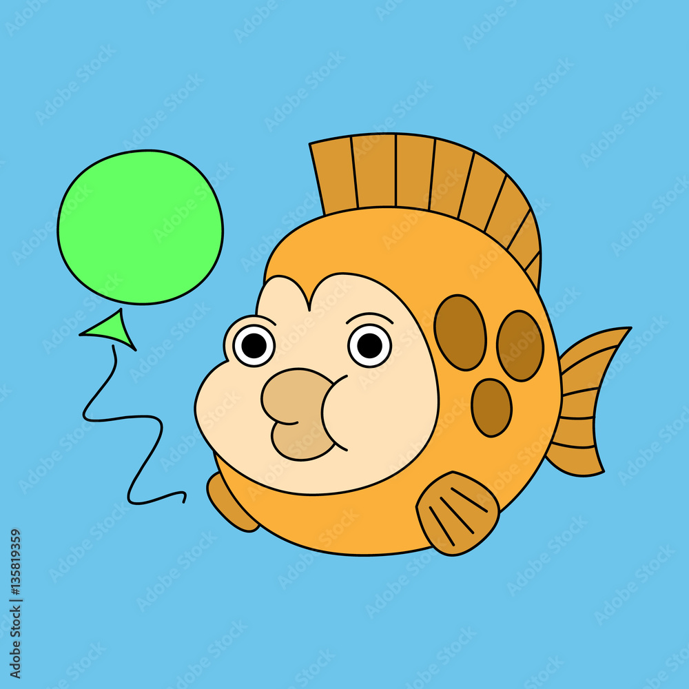 Cartoon fish Stock Vector | Adobe Stock