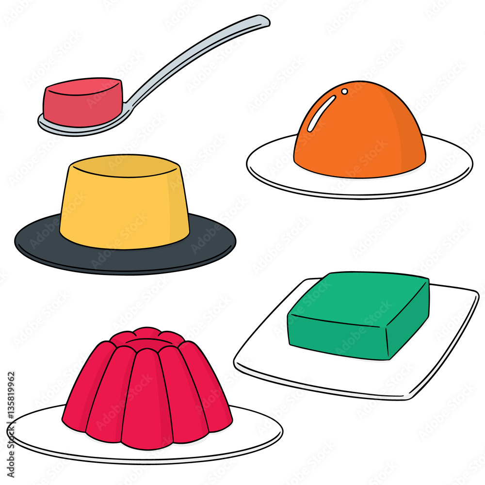 vector set of jelly Stock Vector | Adobe Stock