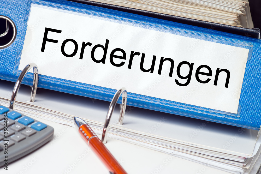 Forderungen / Aktenordner mit der Aufschrift Forderungen Stock-Foto ...